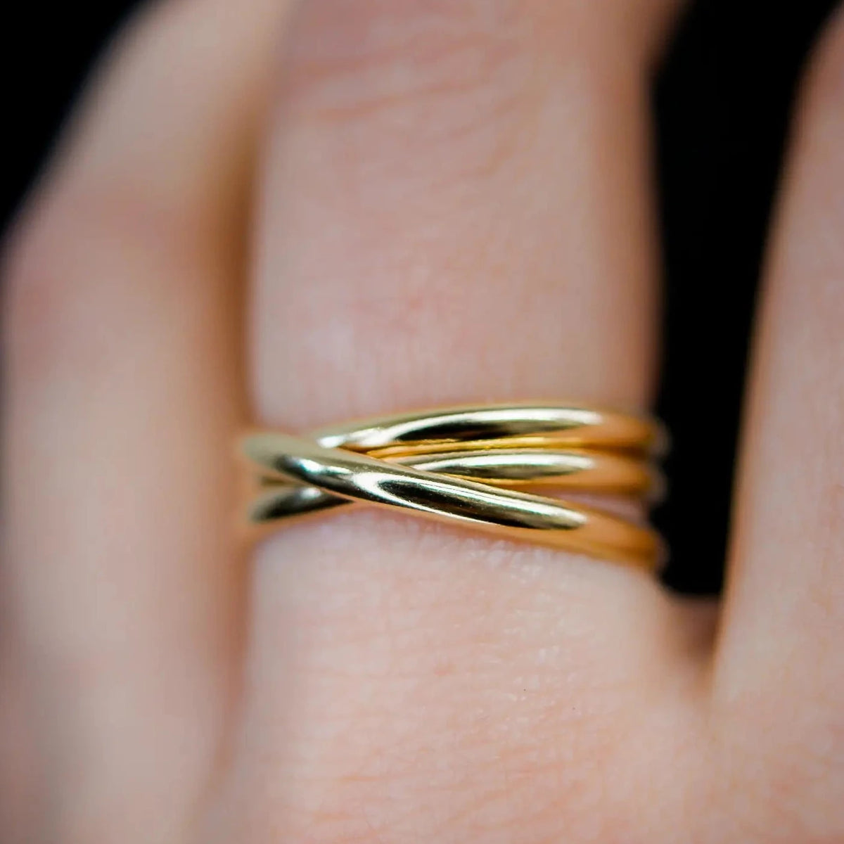Overlap Ring Gold – The Gathershop